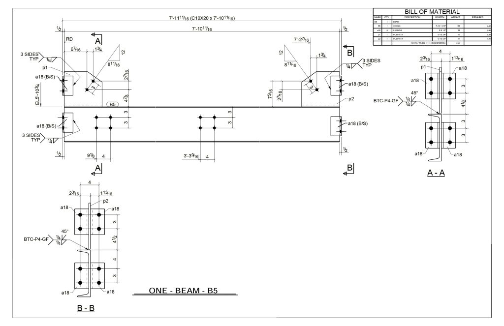 Sample Drawings - Alket Steel Detailing