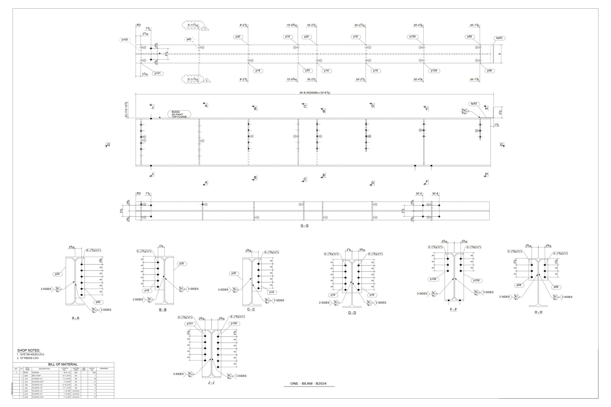 Sample Drawings - Alket Steel Detailing