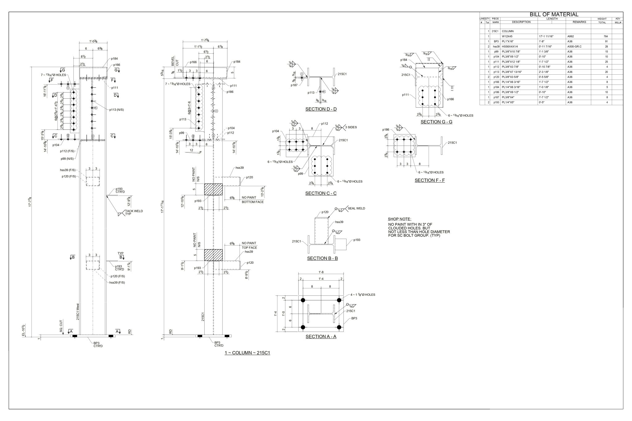 Sample Drawings - Alket Steel Detailing